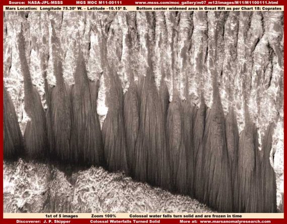 A New Waterfall Discovered on Mars