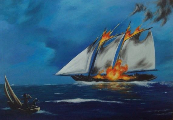 The Mysterious Flaming Ghost Ship of the Bay of Chaleur